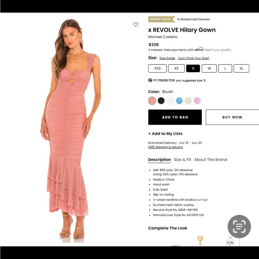 Revolve Pink Ruffled Tiered Midi Dress Scoop Neck - Gem